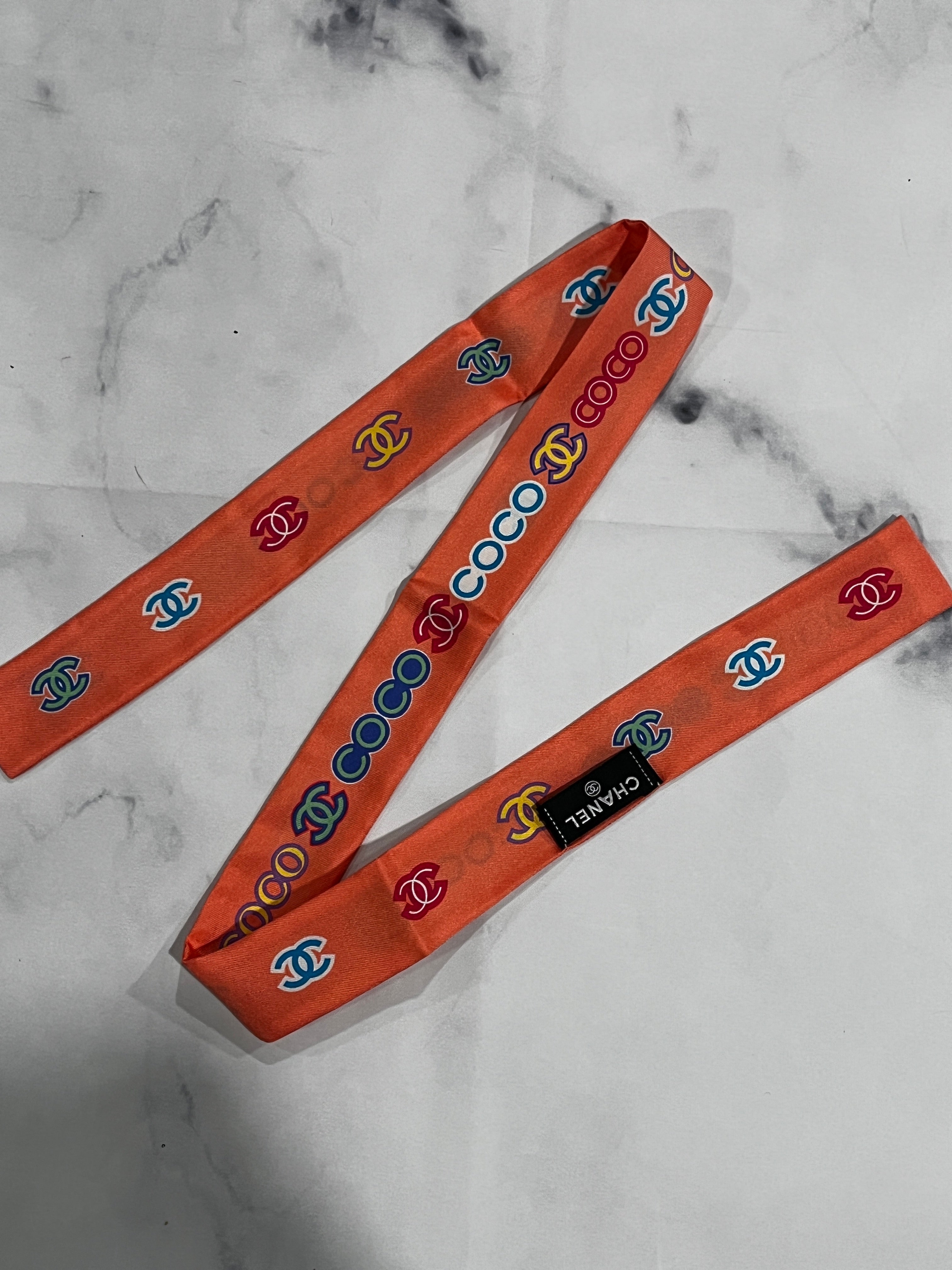 Chanel Pink Multicolor Coco Logo Scarf – The Millionaires Closet